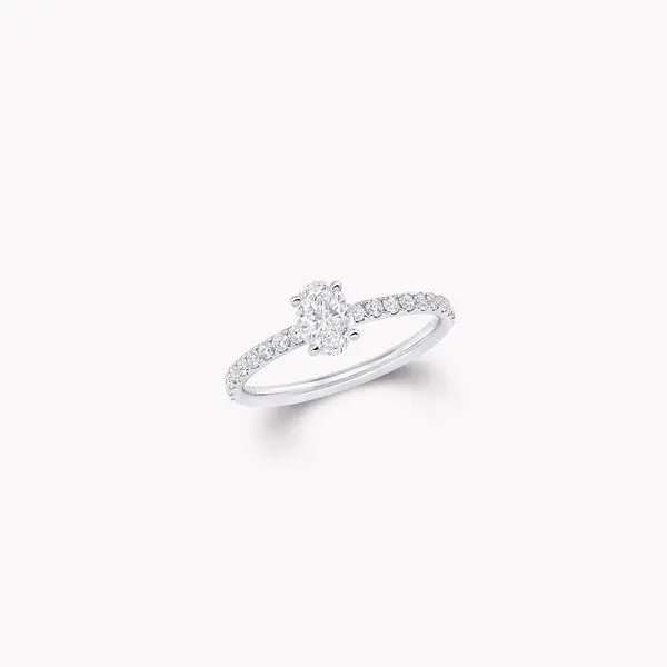 Graff Foufou Oval Diamond Ring - White Gold