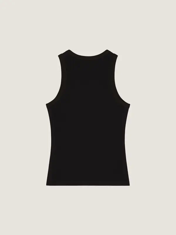 Givenchy Slim Fit Tank Top With Paris Print - Black