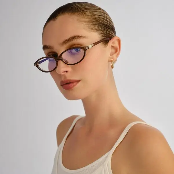 Le Specs Duskfall Oval Frame - Dark Cocoa