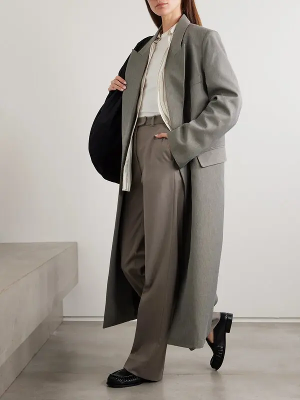 THE FRANKIE SHOP Jane Twill Coat - Gray
