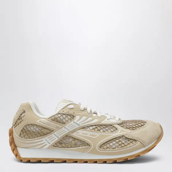 Bottega Veneta Technical Fabric And Mesh Sneakers - Beige