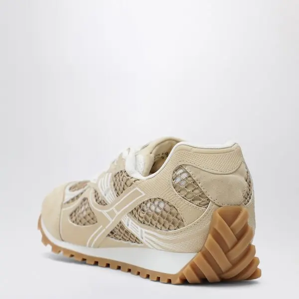 Bottega Veneta Technical Fabric And Mesh Sneakers - Beige