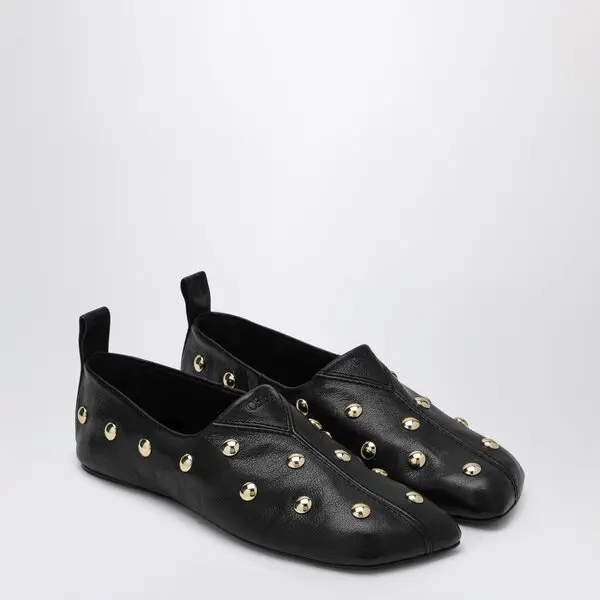 Chloé Rita Studded Leather Ballerinas - Black