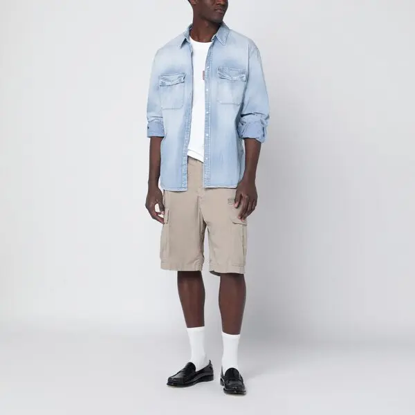 Dsquared2 Light Washed Denim Shirt - Blue