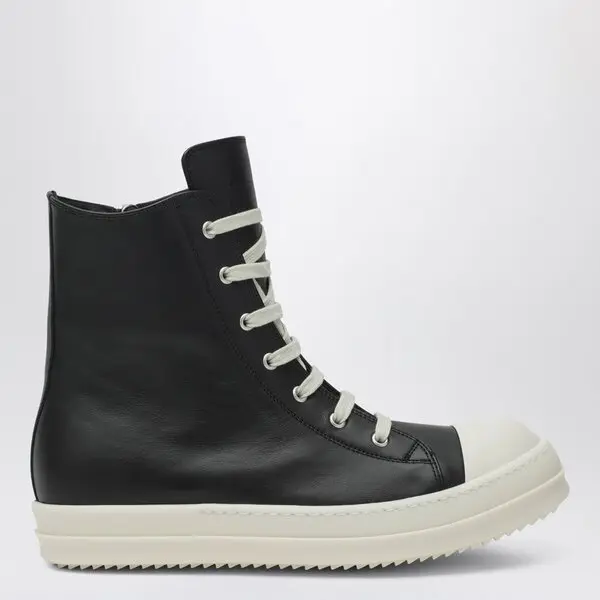 Rick Owens Leather High-top Trainer - Black