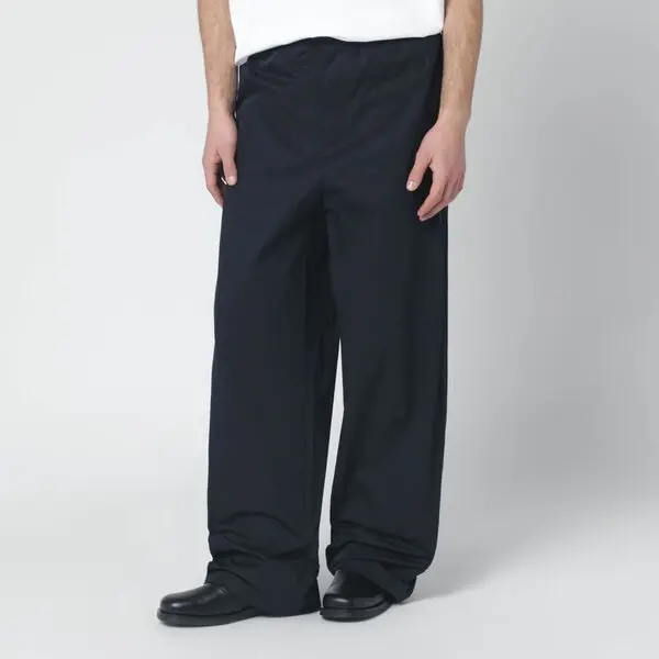 JIL SANDER Cotton Trousers - Blue