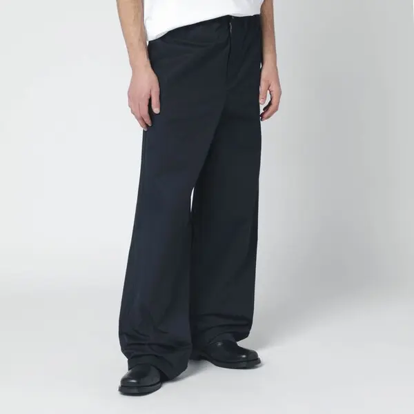 JIL SANDER Cotton Trousers - Blue