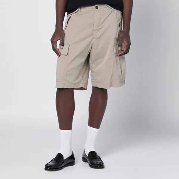 Dsquared2 Cotton-blend Cargo Bermuda Shorts - Beige