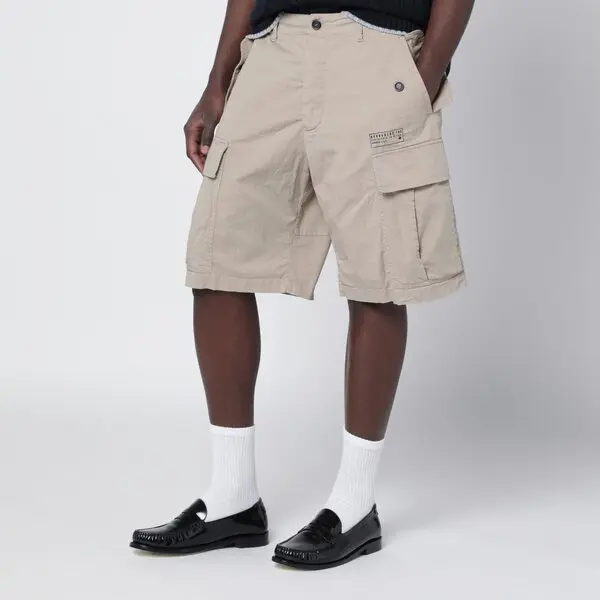 Dsquared2 Cotton-blend Cargo Bermuda Shorts - Beige