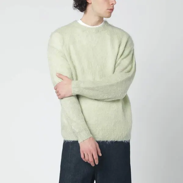 Auralee Light Brushed Mohair-blend Sweater - Green