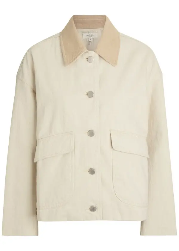 Rag & Bone Natalia Canvas Jacket - Cream