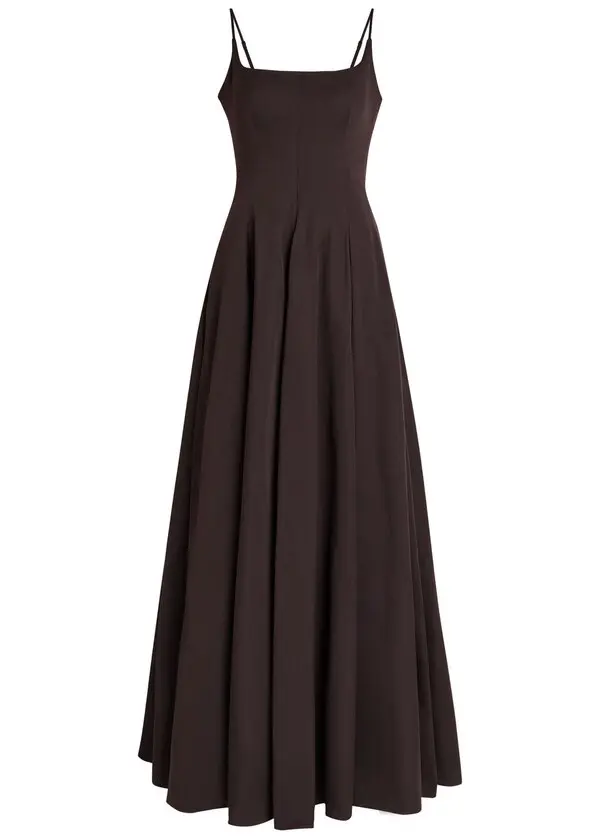 Staud Cotton-blend Maxi Dress - Brown
