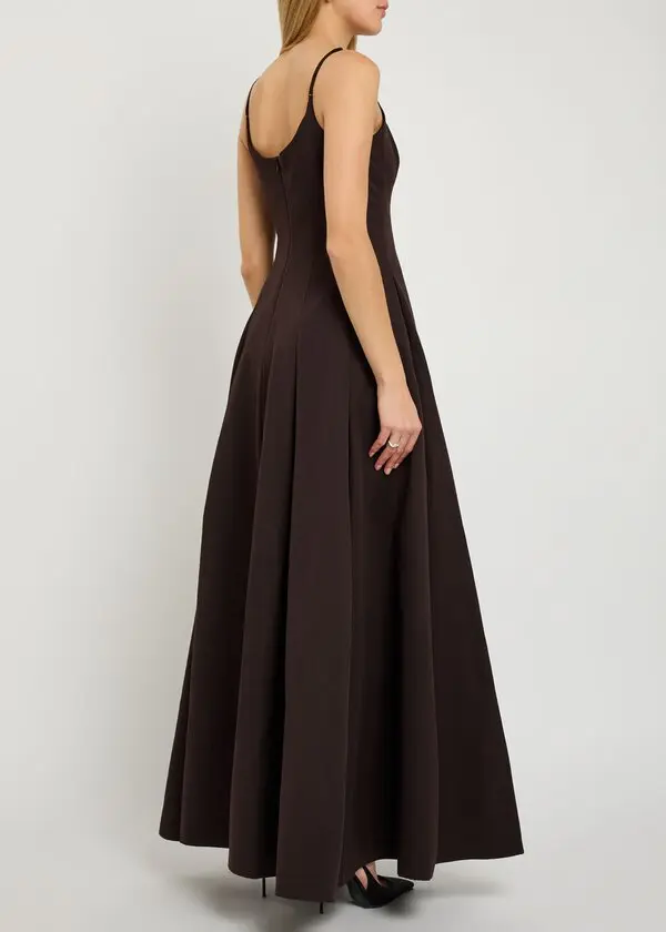 Staud Cotton-blend Maxi Dress - Brown