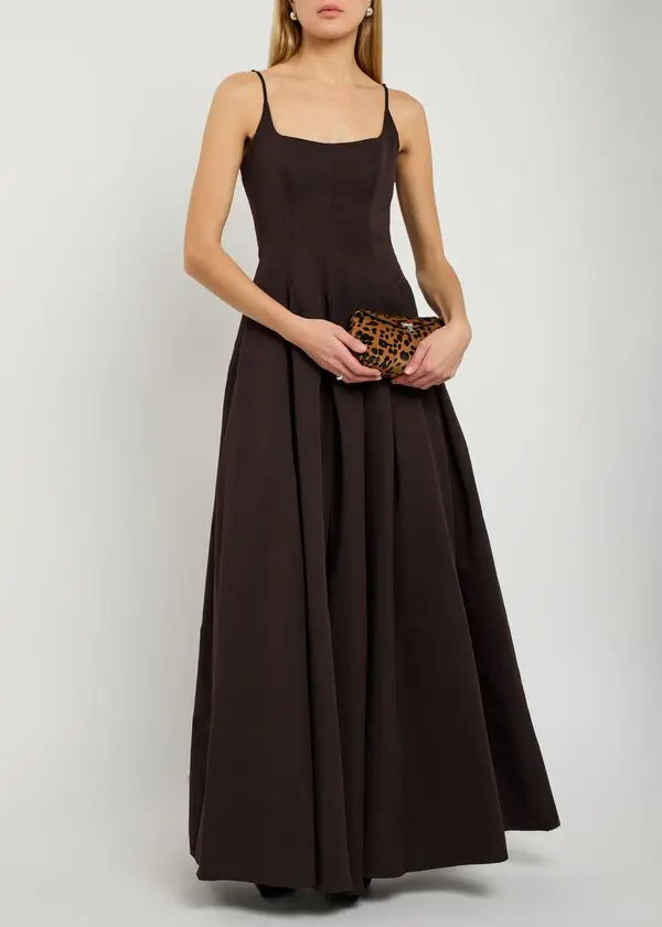 Staud Cotton-blend Maxi Dress - Brown