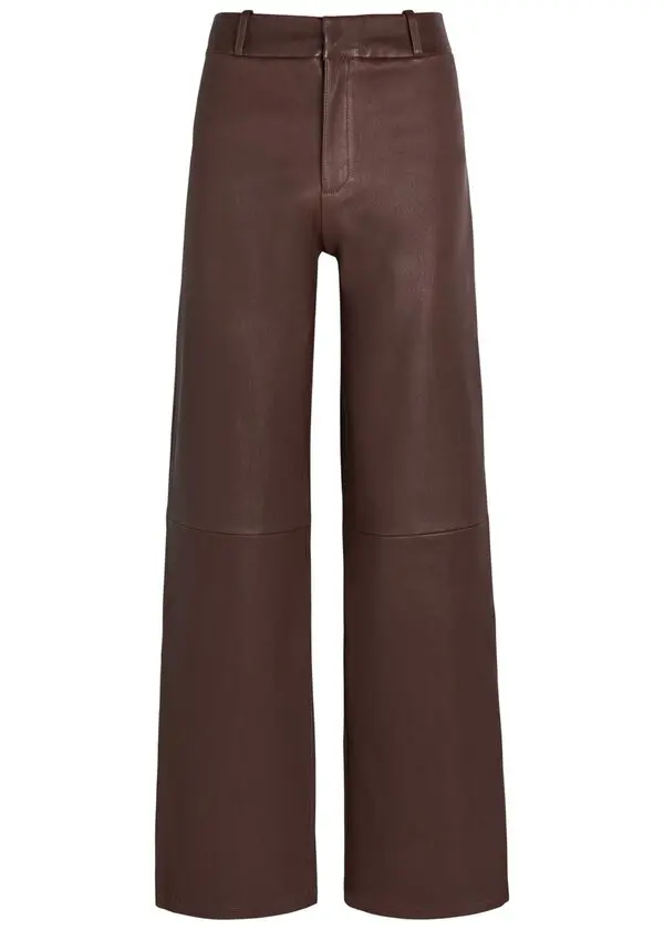 ARMA Marina Wide-leg Leather Trousers
