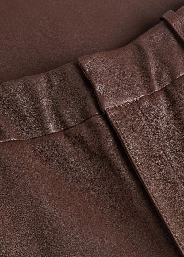 ARMA Marina Wide-leg Leather Trousers