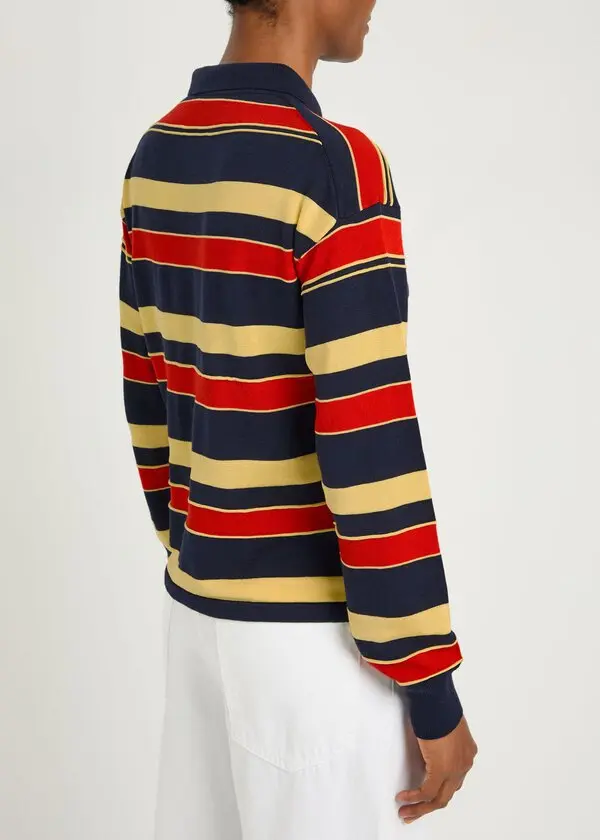 JW Anderson Striped Knit Polo Shirt - Multicoloured 1