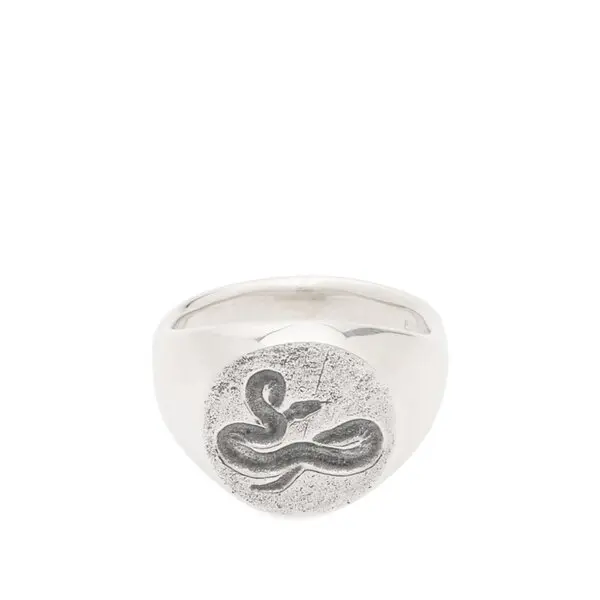 FREDERICK GROVE Snake Signet Ring - Silver