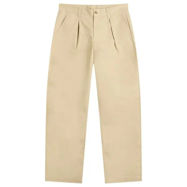 MALBON Reverse Pleat Trouser - Khaki