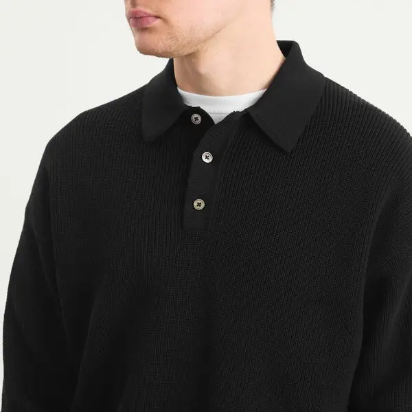 RONNING Long Sleeve Knit Polo
