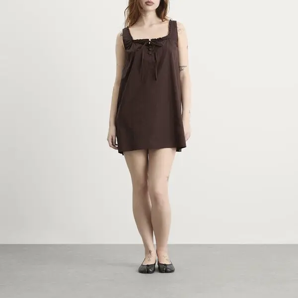 DEIJI STUDIOS Button Frill Mini Dress