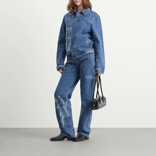 Ahluwalia Laser Printed Boyfriend Jeans