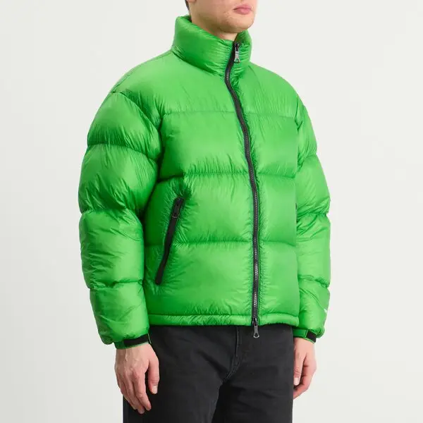 MKI MIYUKI ZOKU Translucent Funnel Neck Bubble Jacket - Emerald