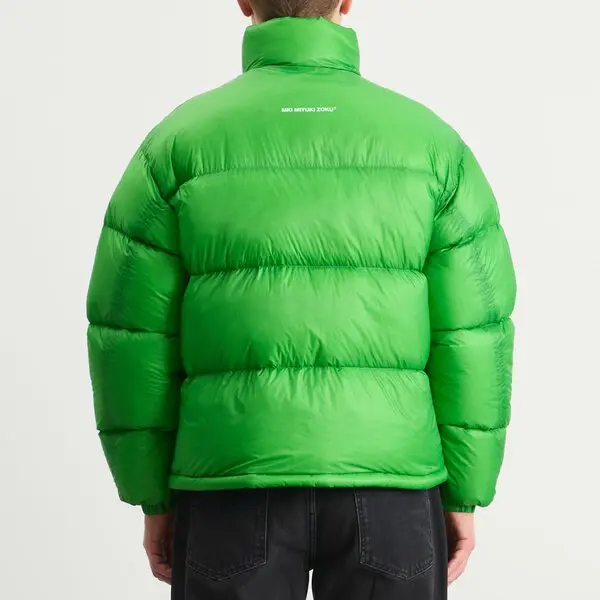 MKI MIYUKI ZOKU Translucent Funnel Neck Bubble Jacket - Emerald