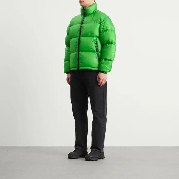 MKI MIYUKI ZOKU Translucent Funnel Neck Bubble Jacket - Emerald