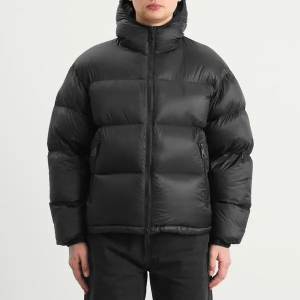 MKI MIYUKI ZOKU Translucent Hooded Bubble Jacket - Black