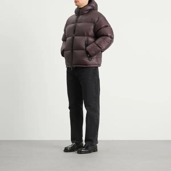 MKI MIYUKI ZOKU Translucent Hooded Bubble Jacket - Raisin