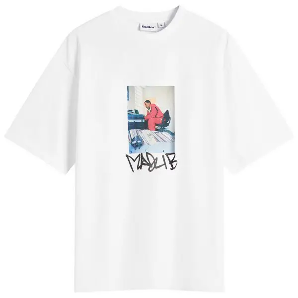 BUTTER GOODS X Madlib Bomb Shelter T-shirt - White