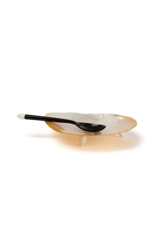GOHAR WORLD Horn And Mother-of-pearl Caviar Set - White