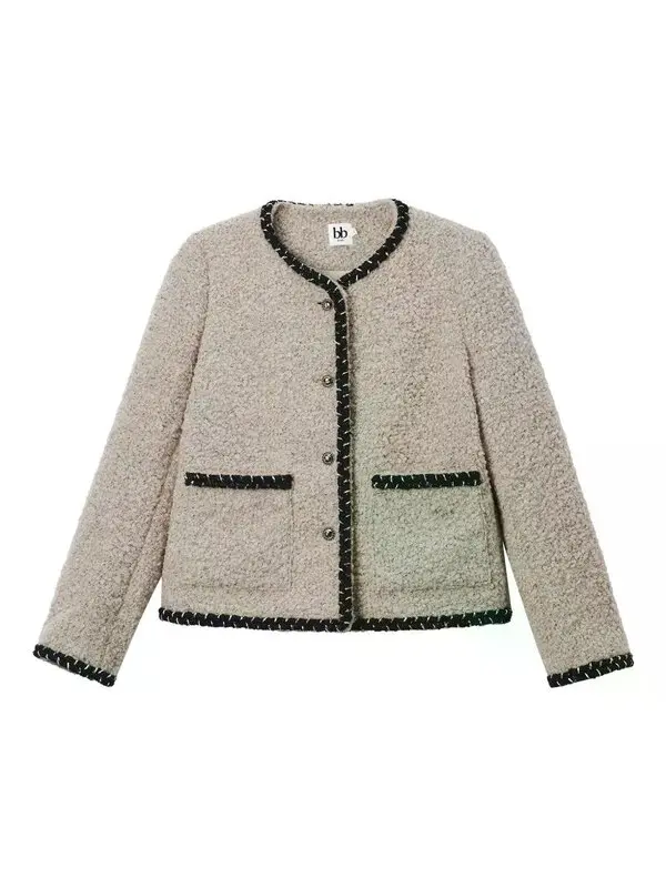 B+AB Buttoned Jacket With Contrast Trim