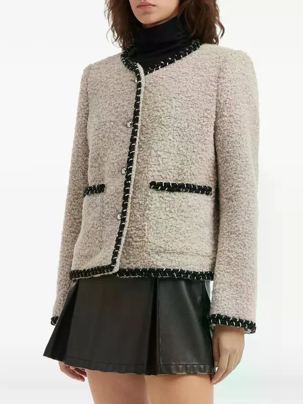 B+AB Buttoned Jacket With Contrast Trim