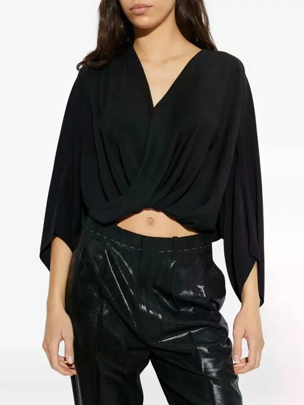 MAISON MARGIELA Twisted V-neck Blouse