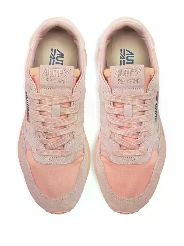 AUTRY Logo Suede Sneakers - Pink