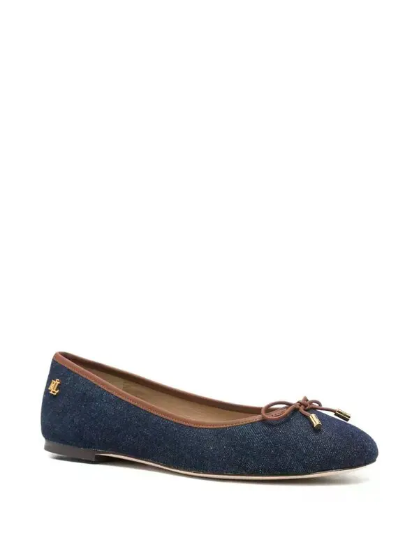 Ralph Lauren Bow-detail Ballet Flats