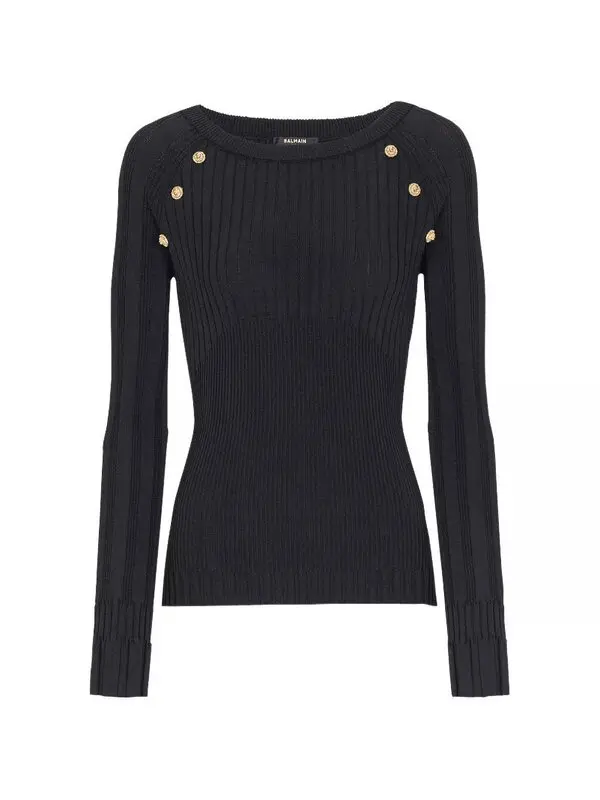 Balmain Three-button Sweater - Black