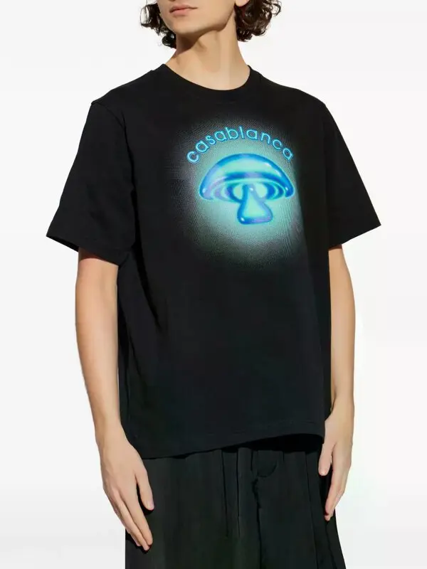Casablanca Airbrush Mushroom T-shirt - Black