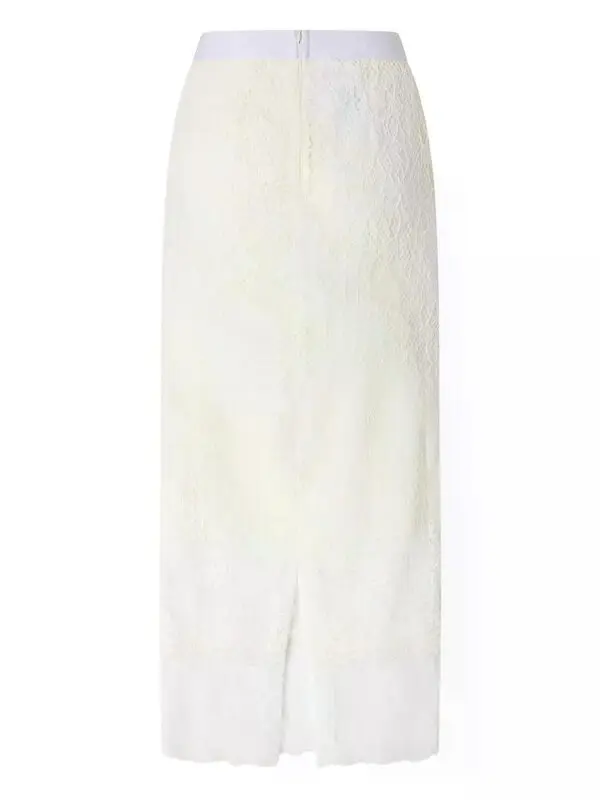 Pinko Midi Lace Skirt With Logo Label
