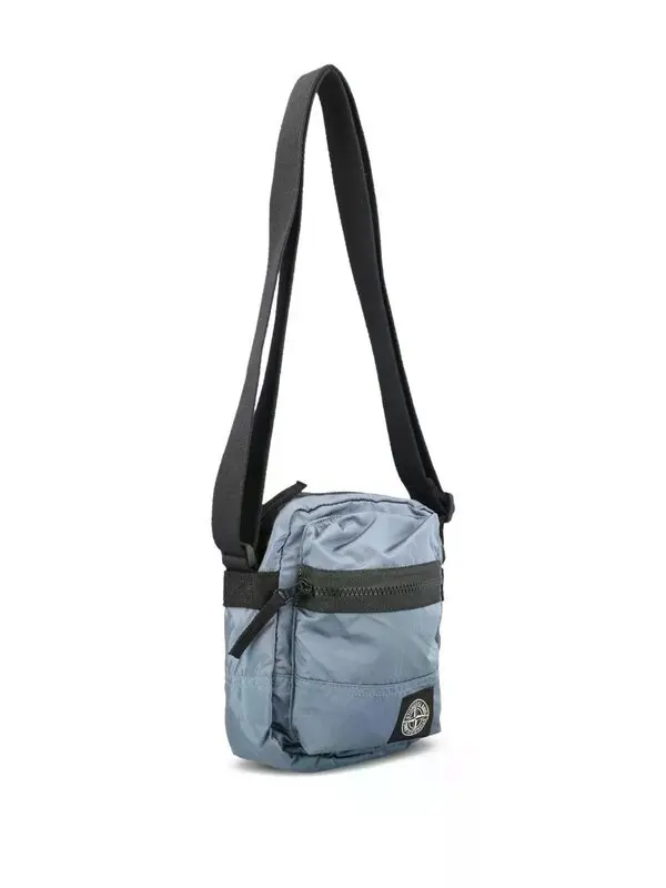 Stone Island Logo Detail Shoulder Bag - Blue