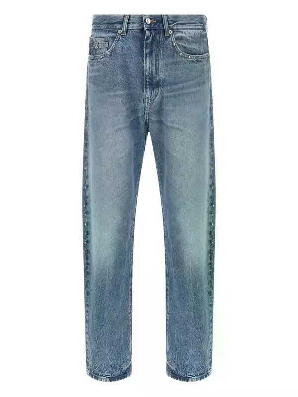Versace Five-pocket Studded Jeans - Blue