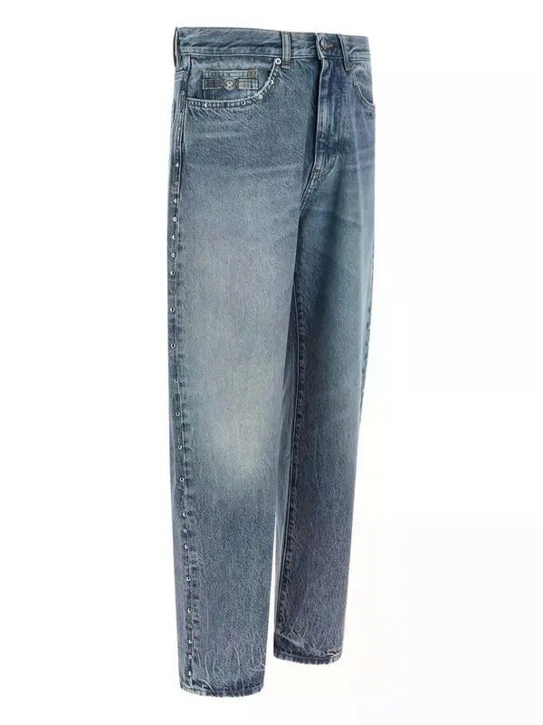 Versace Five-pocket Studded Jeans - Blue