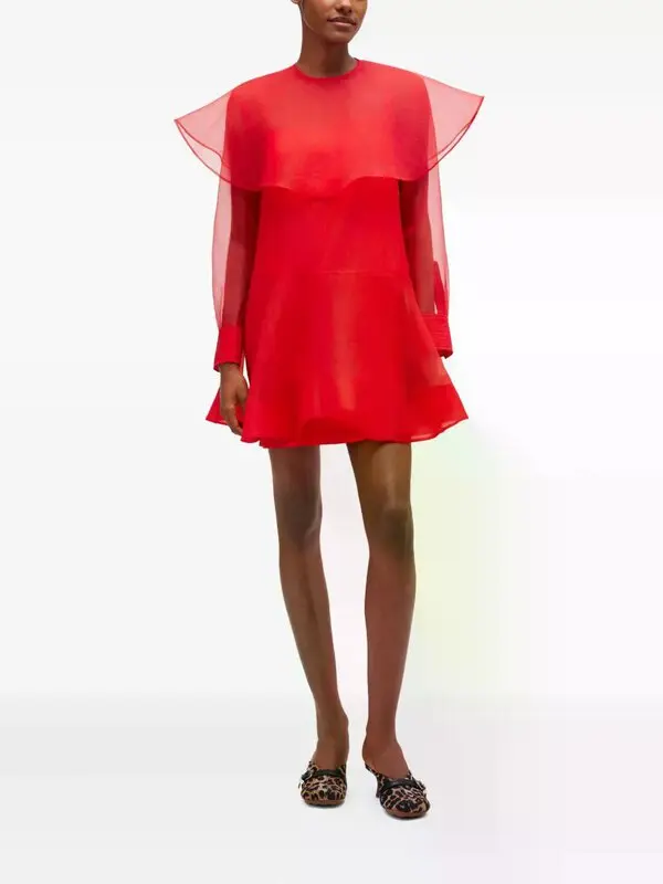 GANNI Organza Circle Collar Dress