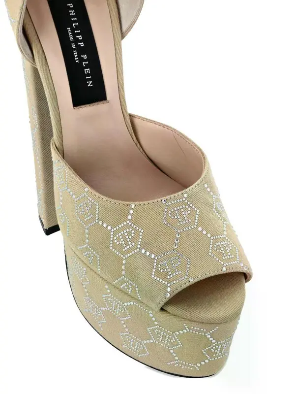 Philipp Plein Platform Monogram Sandals