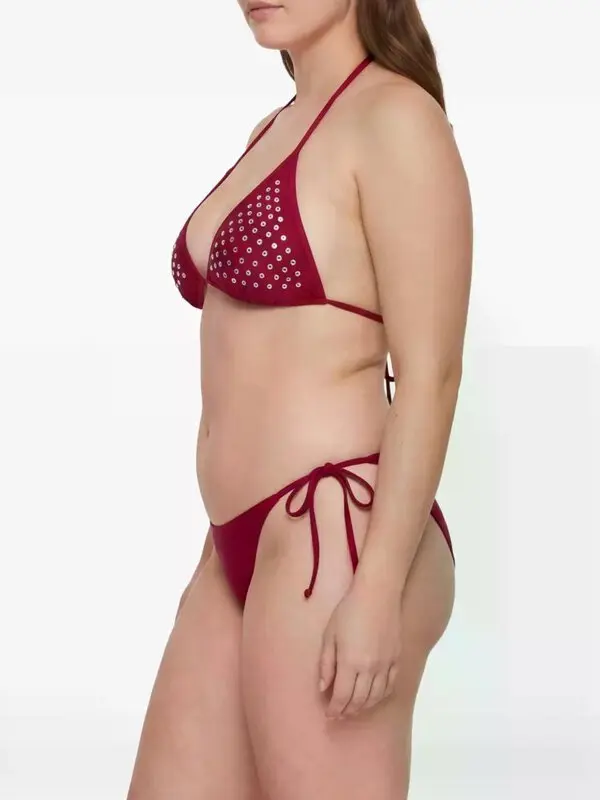 PARAMIDONNA Livia Swarovski Crystal-embellished Bikini - Red