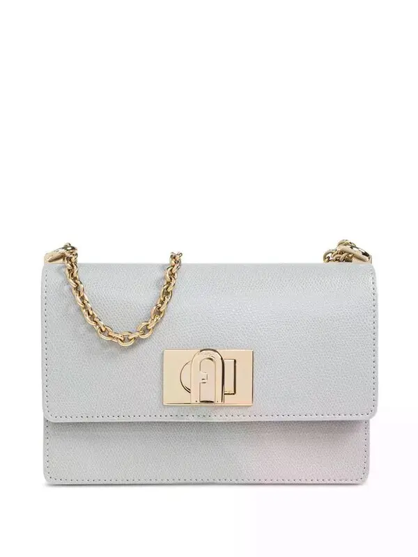 Furla 1927 Leather Shoulder Bag - Grey