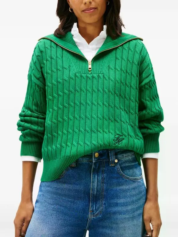 Tommy Hilfiger Cable-knit Zip Sweater