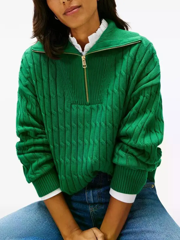 Tommy Hilfiger Cable-knit Zip Sweater